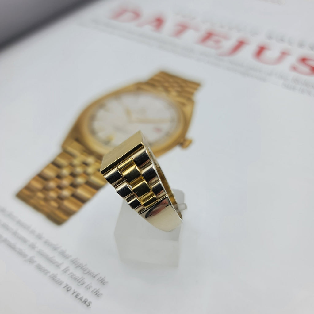 Rare Hand Crafted Vintage Mens Rolex Design Signet Ring in 18K Gold ...